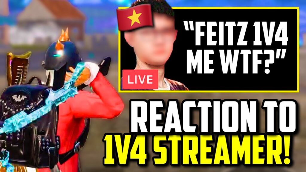 CONQUEROR STREAMERS REACTION TO FEITZ SQUAD WIPING HIM!! | PUBG Mobile ...