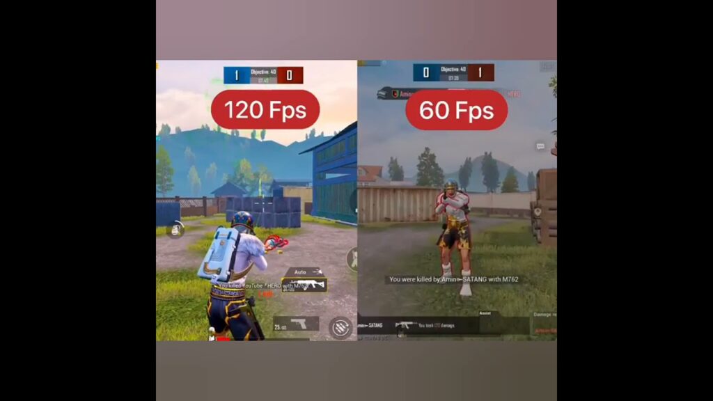 60 FPS Vs 120 FPS Compare In Pubg Mobile #shorts #pubg | バトロワ系ゲーム動画まとめ