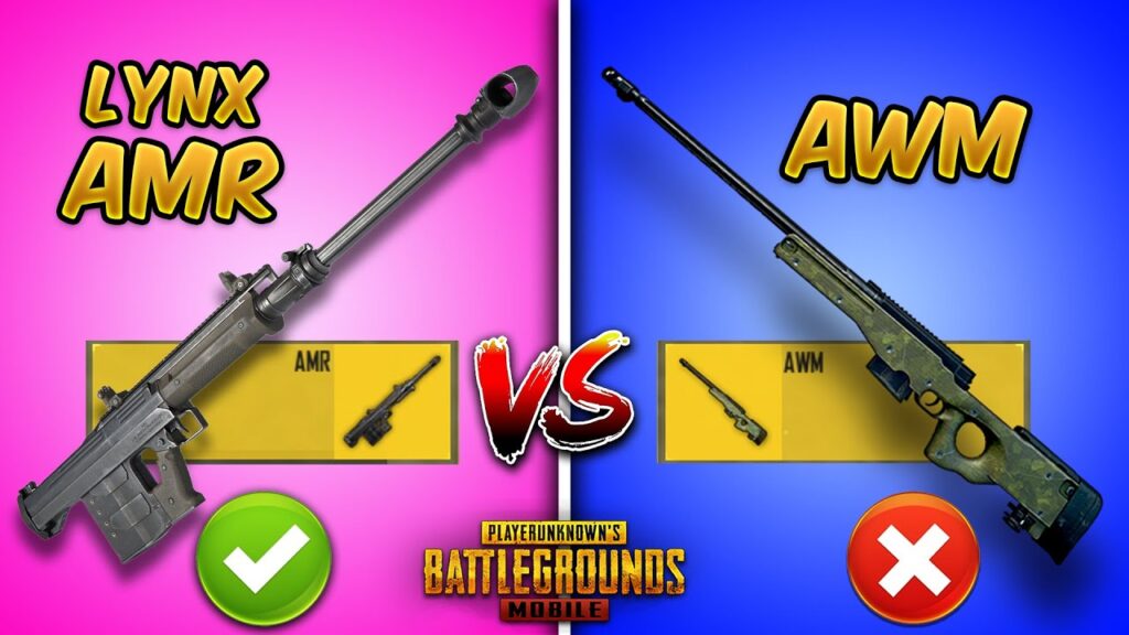Lynx AMR vs AWM (PUBG Mobile/BGMI) Ultimate Weapon Comparison Guide ...