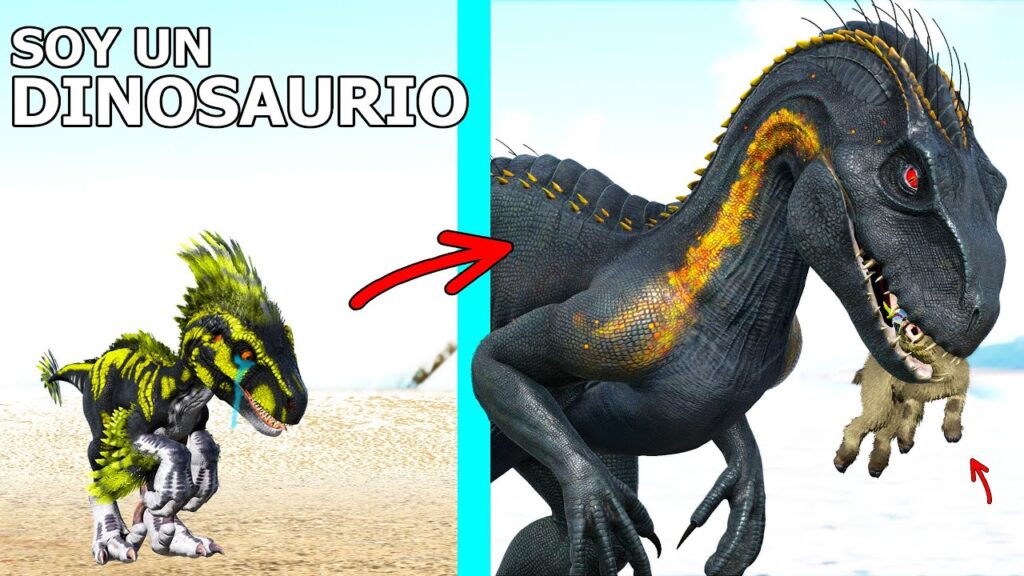 LA HISTORIA DEL PEQUEÑO DINOSAURIO INDORAPTOR! Evoluciono en monstruo ...